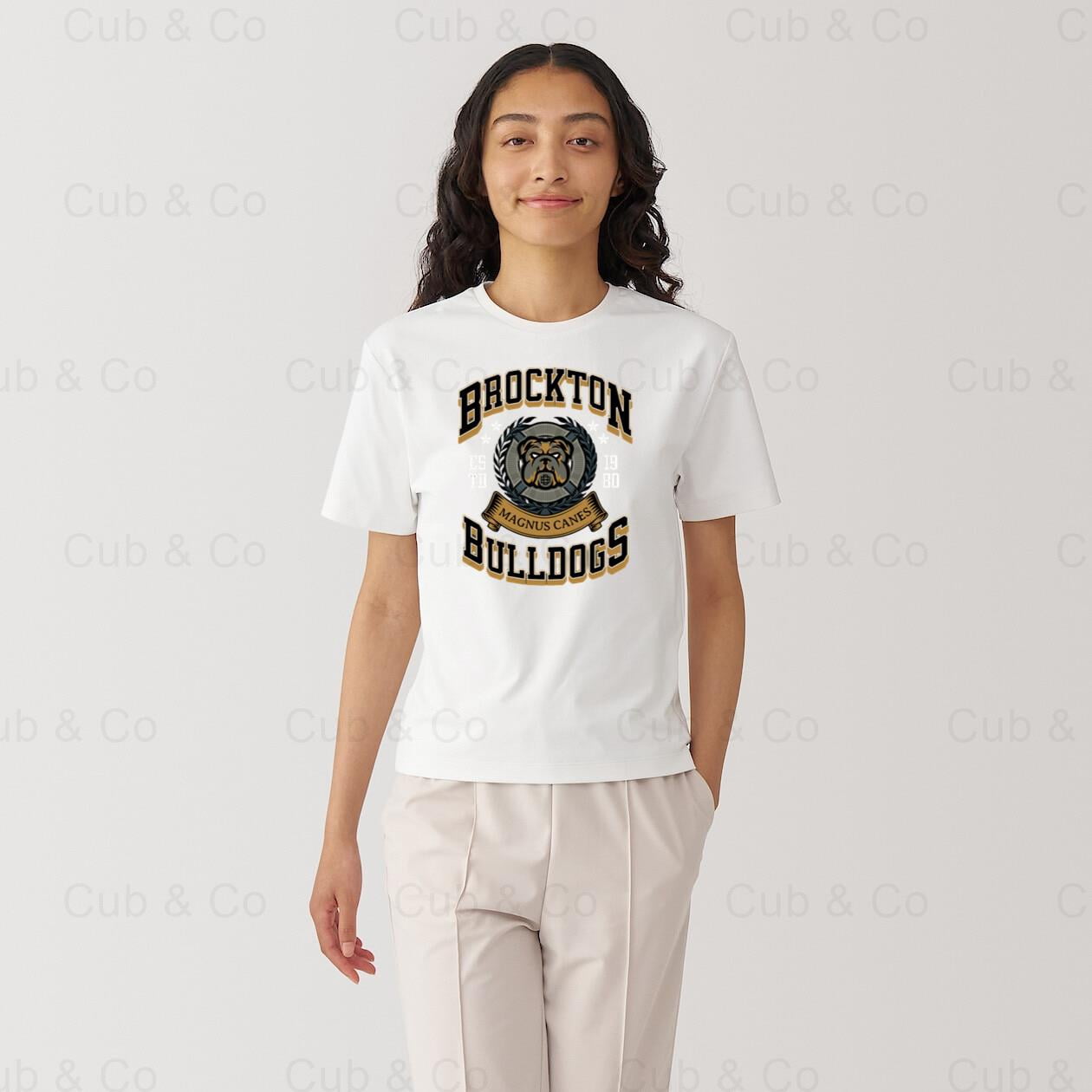 Cub & Co72 Brockton Bulldogs T shirt with Strong Mascot Letter Style ...