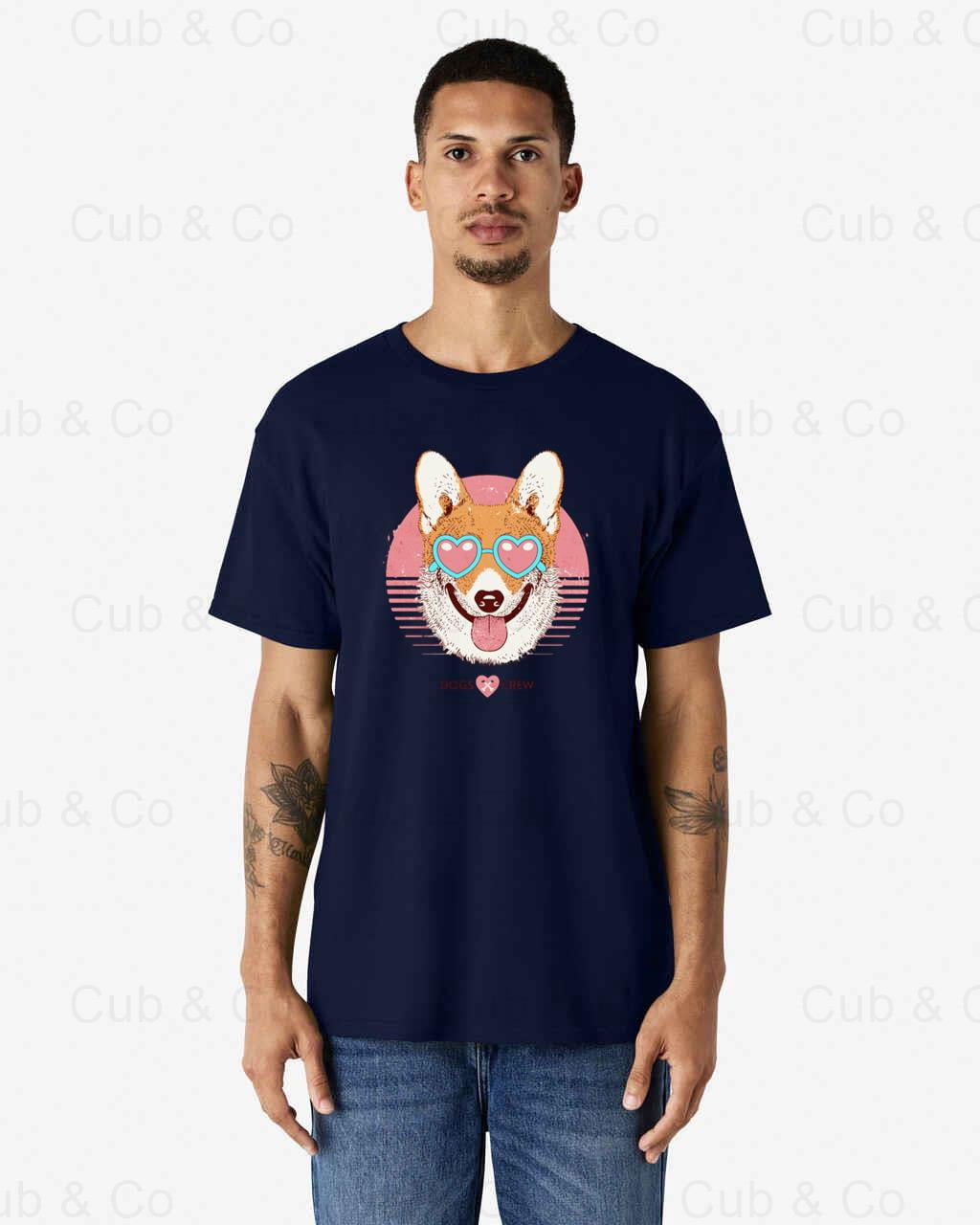 Cub & Co72 Dogs Crew T Shirt with Cute Animal Cartoon Illustration, for ...