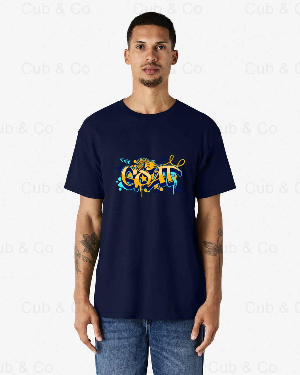 Cub & Co73 Goat T Shirt with Bold and Simple Animal Theme, for unisex ...