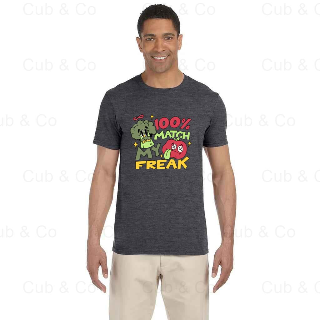 Cub & Co73 Match My Freak T shirt with Unique Bold Graphic Style, for ...