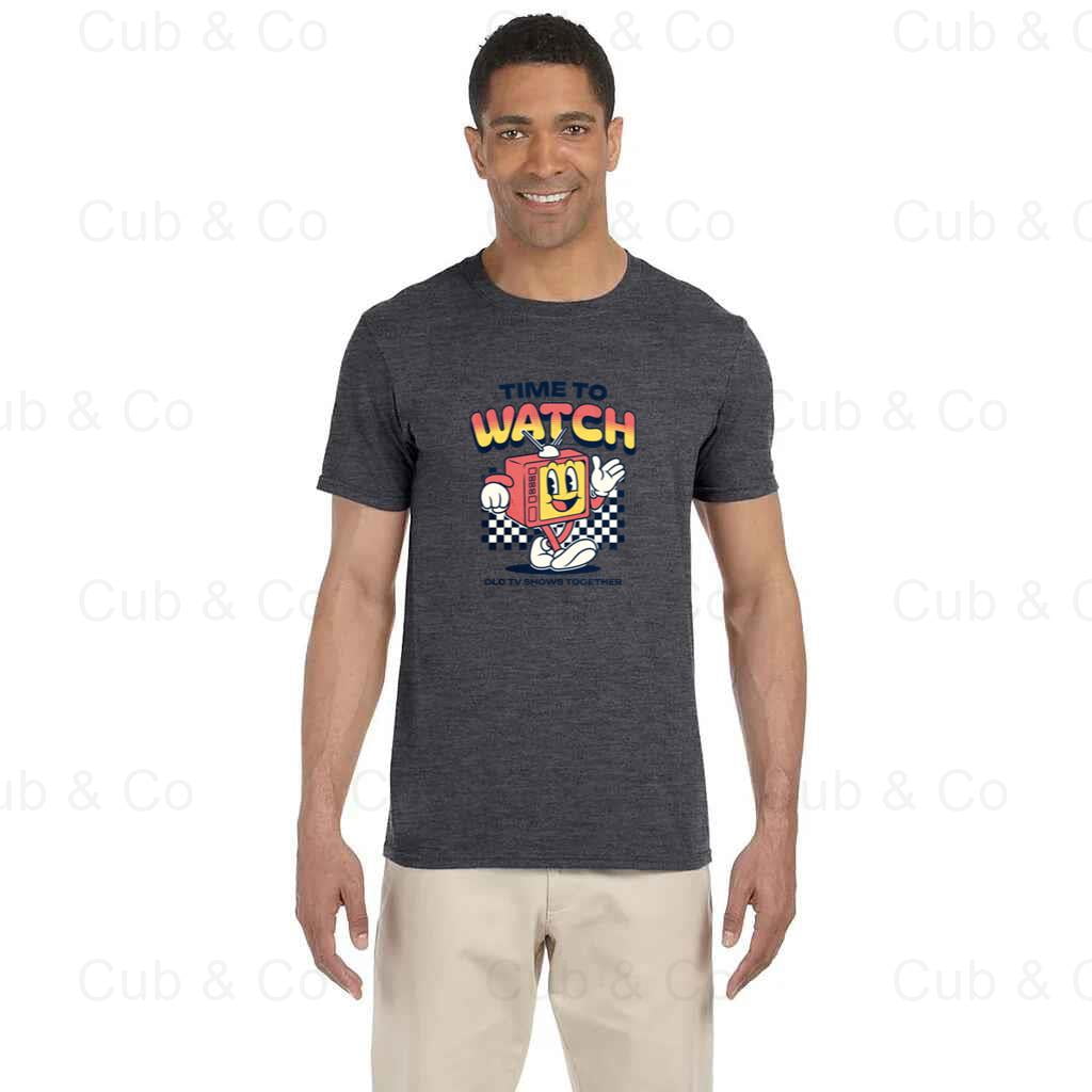 Cub & Co74 Retro Television T Shirt with Old School Screen, for unisex ...