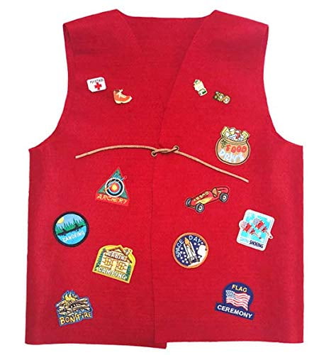 Cub Girl Boy Youth - Large Acrylic Felt Patch Vest for Patches (NO ...