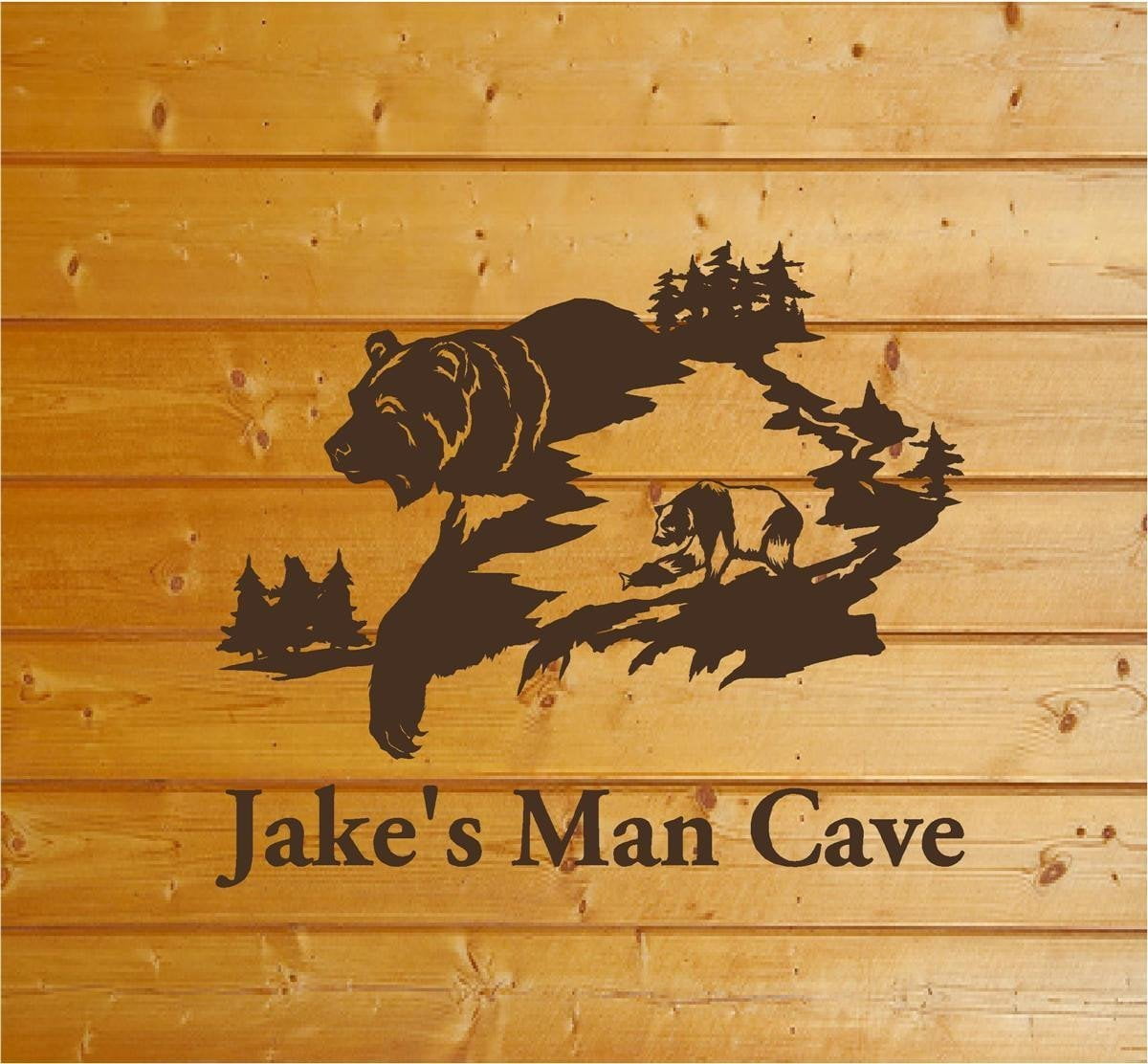 Cub and Bear Wall Decals Mural Home Decor Vinyl Stickers Decorate Your ...