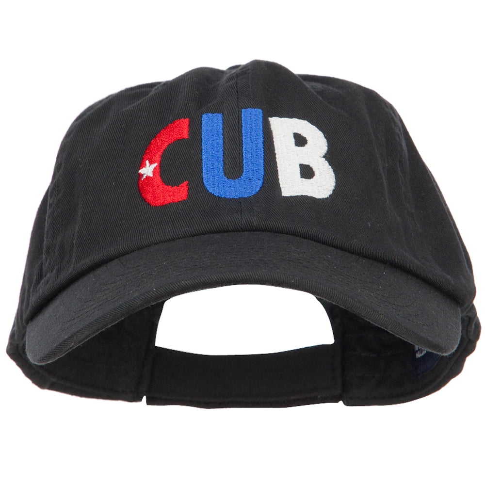 Cuba CUB Flag Embroidered Low Profile Cap - Black OSFM - Walmart.com