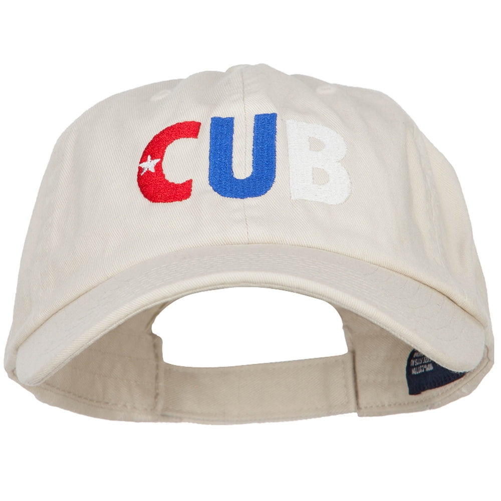 Cuba CUB Flag Embroidered Low Profile Cap - Putty OSFM - Walmart.com