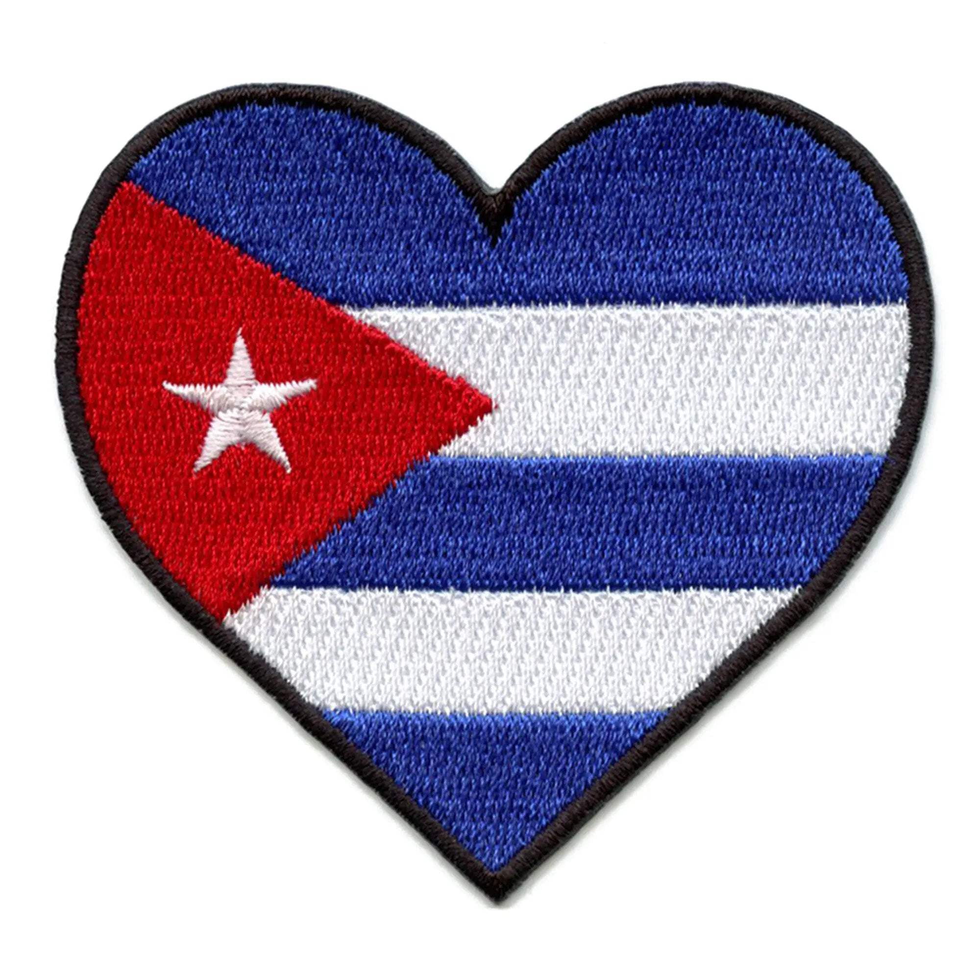 Cuba Country Flag Patch Heart Hispanic Culture Embroidered Iron On - Walmart.com