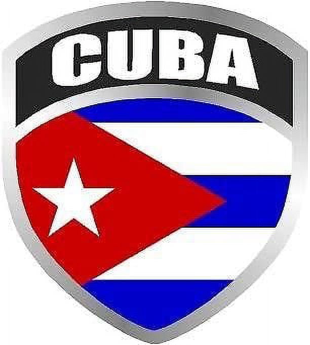 Cuba Cuban Flag Shield Decal Badge Car Truck Motorcycle Vinyl 3M ...