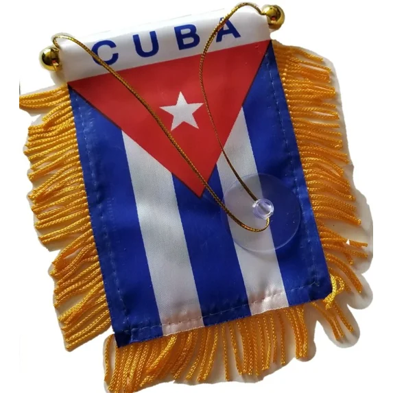 Cuba Cuban Mini Banner Flag Car Home Window Rearview Mirror Country Map ...
