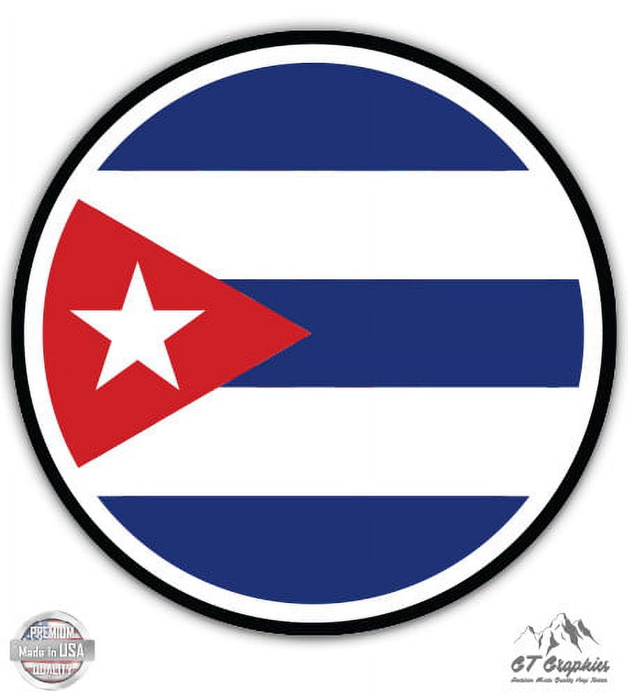 Cuba Flag - 5" Vinyl Sticker - For Car Laptop I-Pad - Waterproof Decal ...