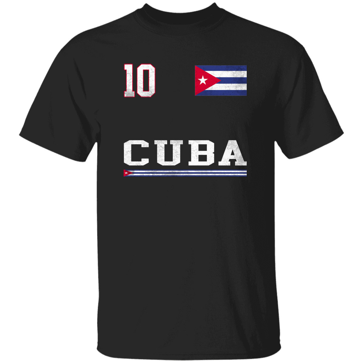 Cuba Flag Emblem Cuban Pride Proud Men Women Soccer Fan T-Shirt ...