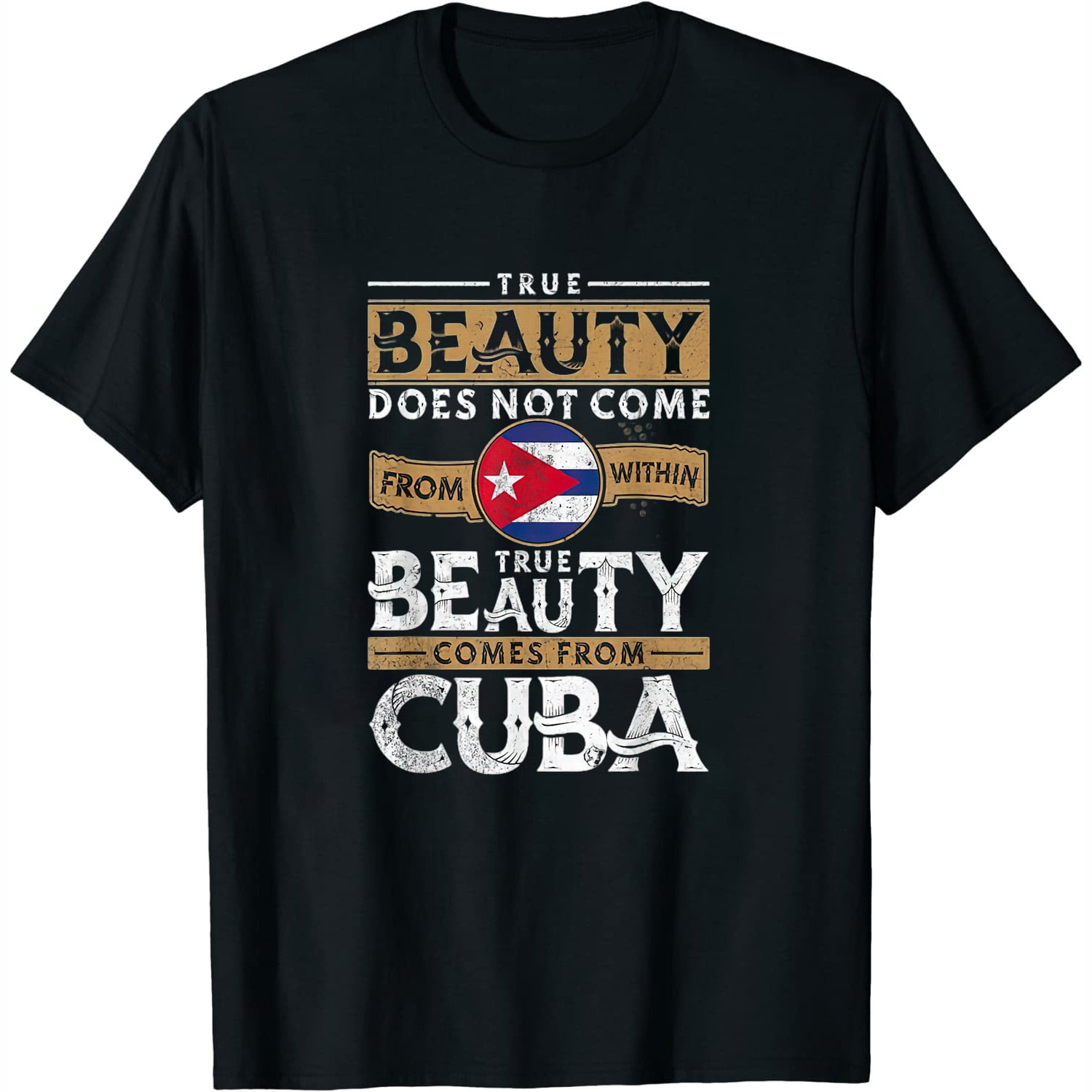Cuba Flag Souvenirs for Cubans Men & Women T-Shirt Black 2X-Large ...