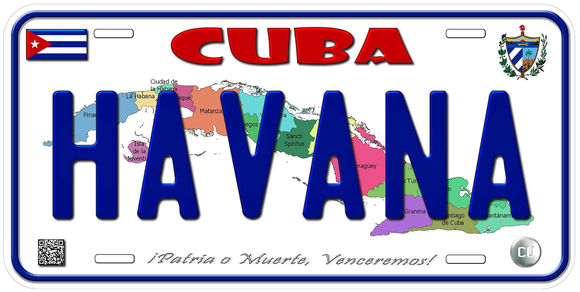 Cuba Havana Custom Caribbean Novelty Car License Plate - Walmart.com