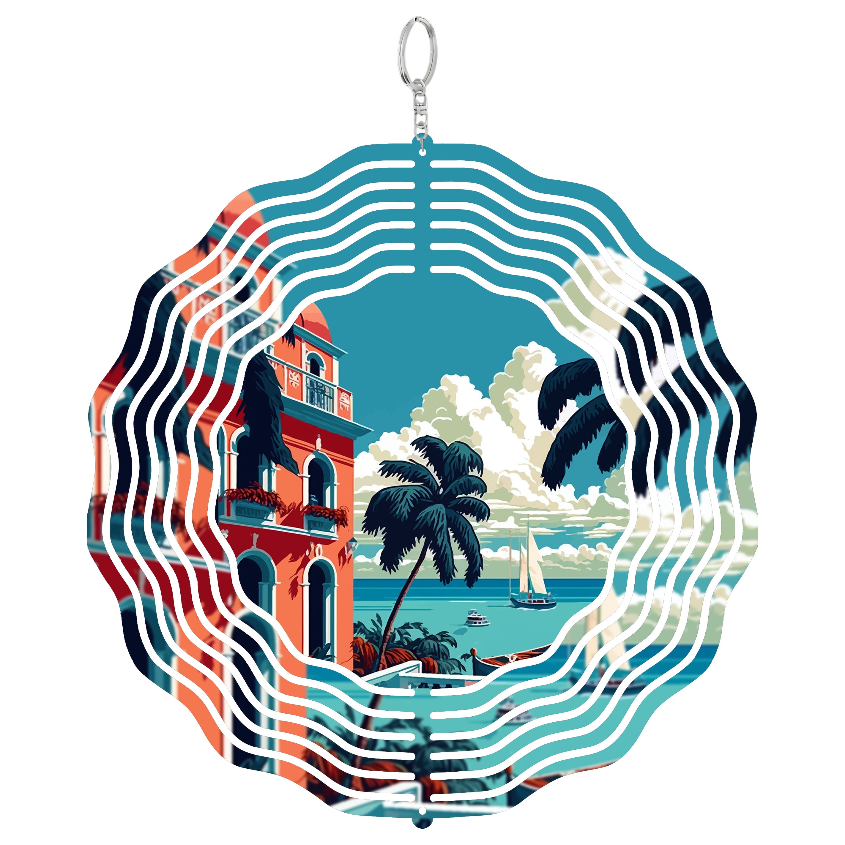 Cuba Havana Vintage Street 3D Wind Spinner Kinetic Hanging Art Outdoor ...