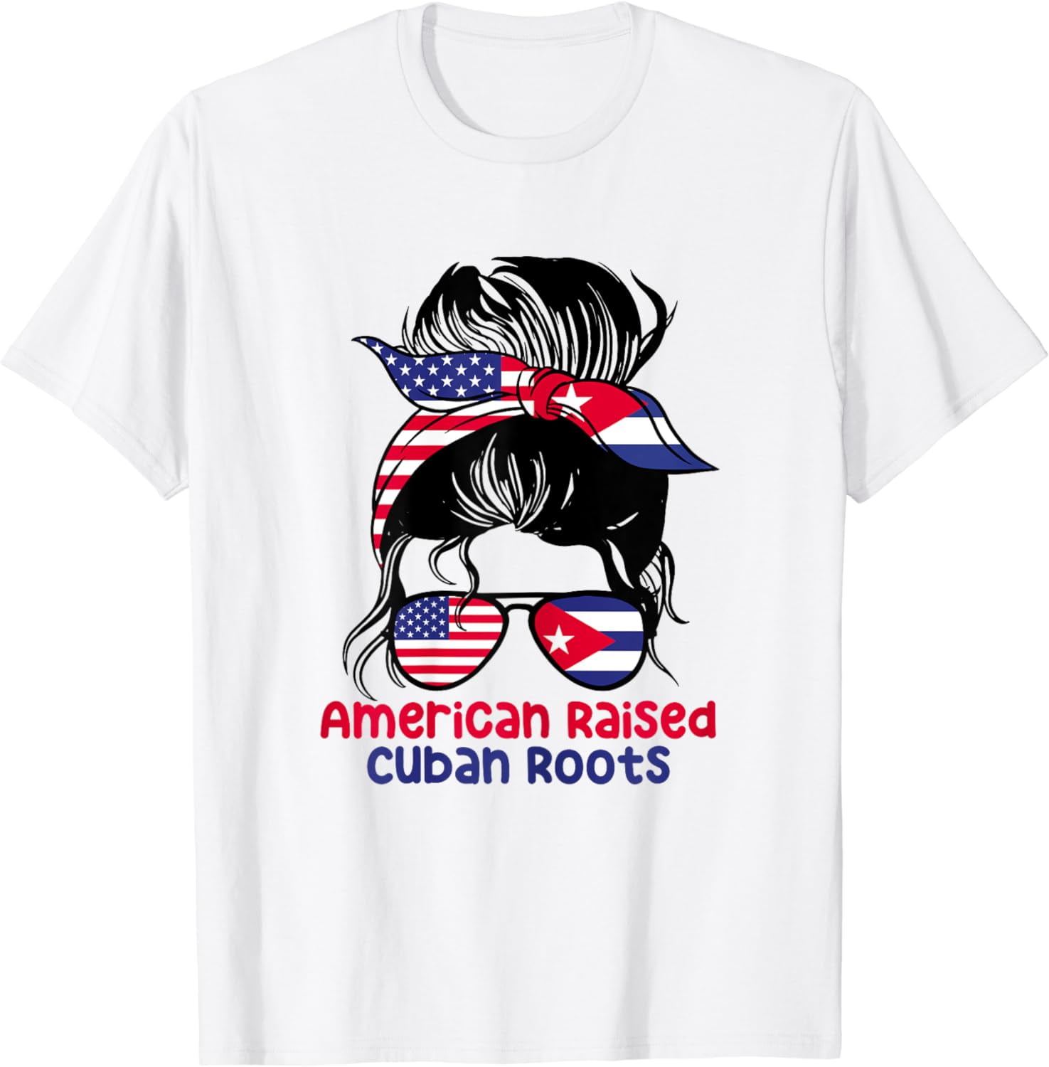 Cuba Heritage American raised and Cuban Roots T-Shirt - Walmart.com