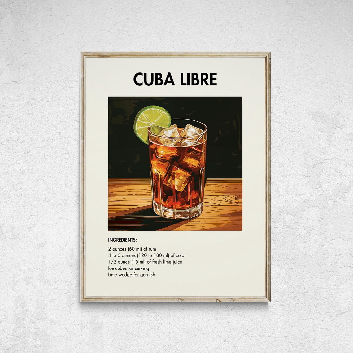 Cuba Libre Cocktail, Cuba Libre Cocktail Poster, Cuba Libre Cocktail ...