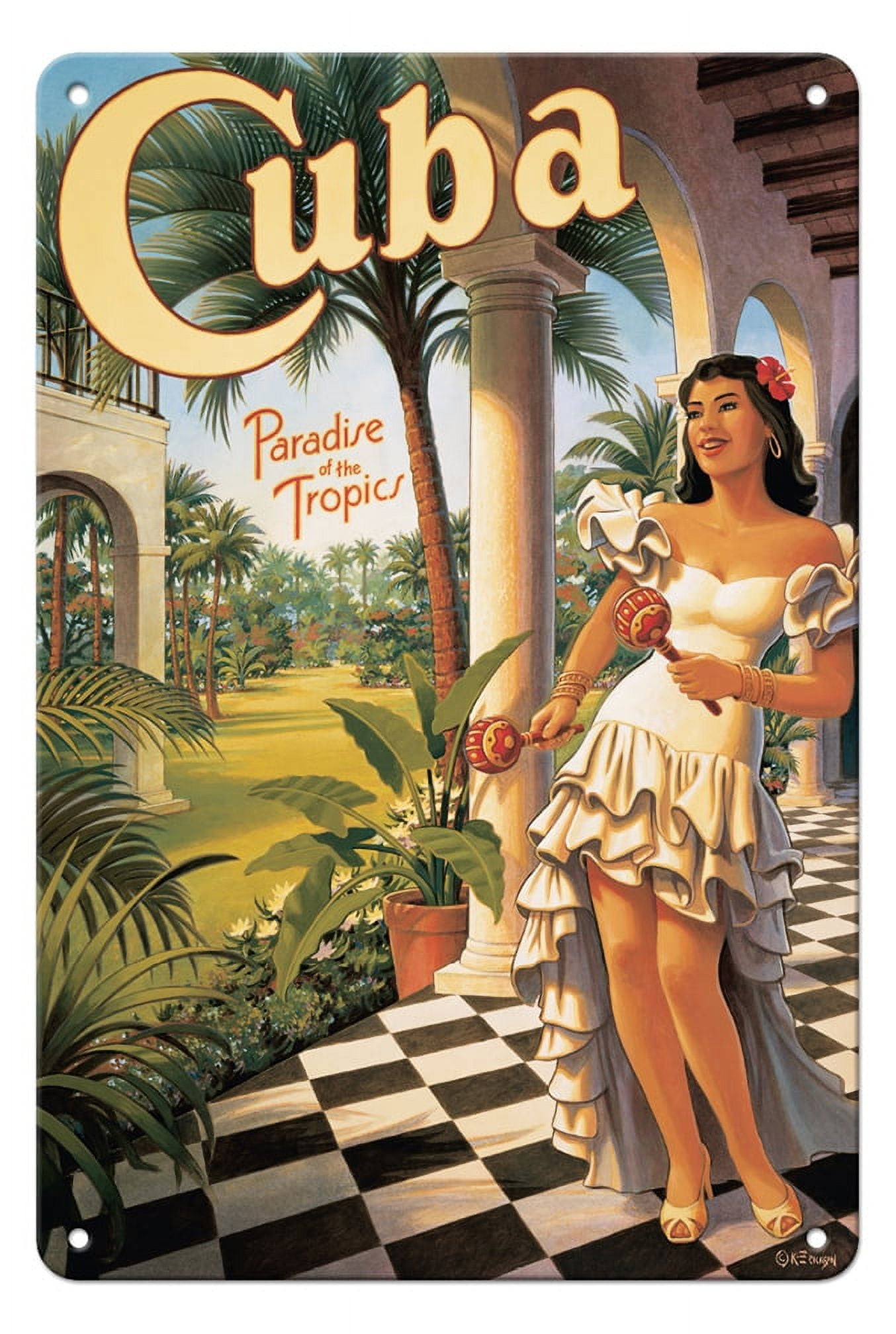 Cuba - Paradise of the Tropics - Vintage Travel Poster by Kerne ...
