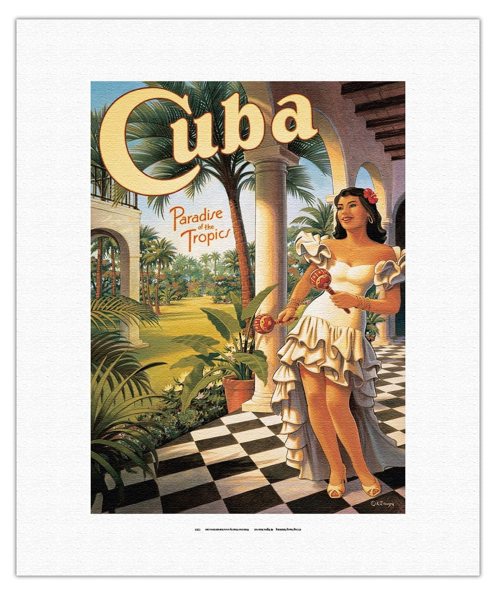 Cuba - Paradise of the Tropics - Vintage Travel Poster by Kerne ...