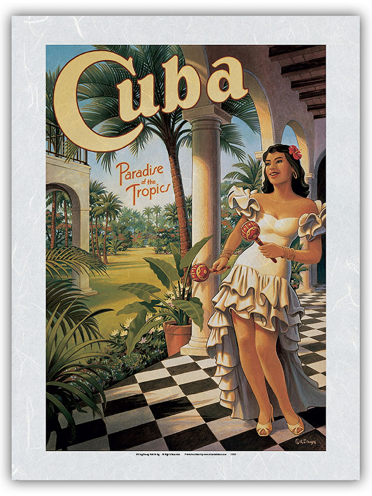 Cuba - Paradise of the Tropics - Vintage Travel Poster by Kerne ...