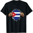 Cuba Shirt Super Cuban Flag Hispanic Pride Cubans Roots T-Shirt ...