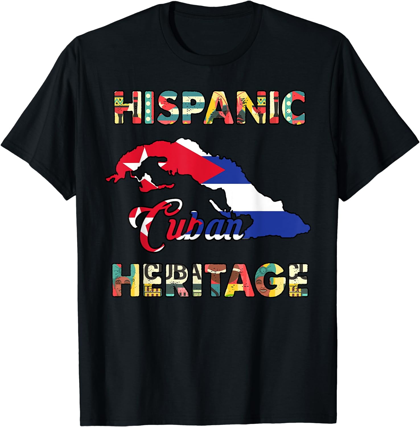 Cuba T-Shirt Cuban Flag Hispanic Heritage Pride Cubanita T-Shirt ...