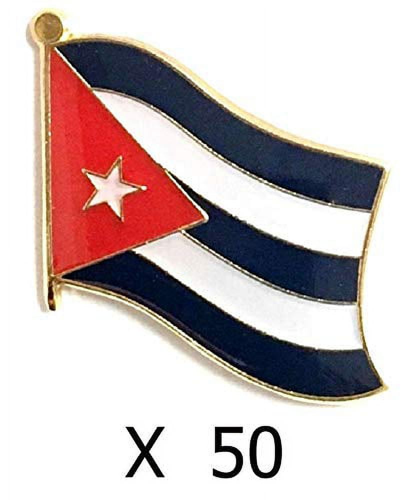 Cuba World Flag Lapel Pins and US/Cuba Friendship Crossed Cap Pin(50 ...