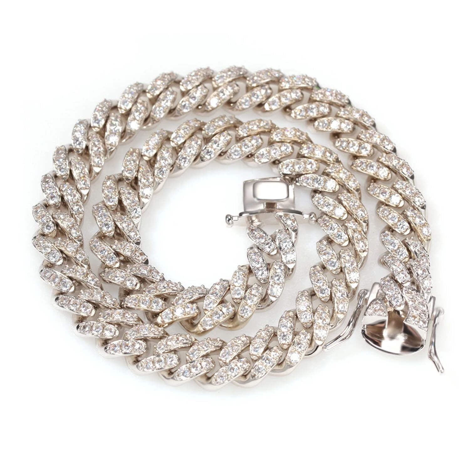 Cuban Chain Fully Iced Out AAA+ CZ - Walmart Business Supplies