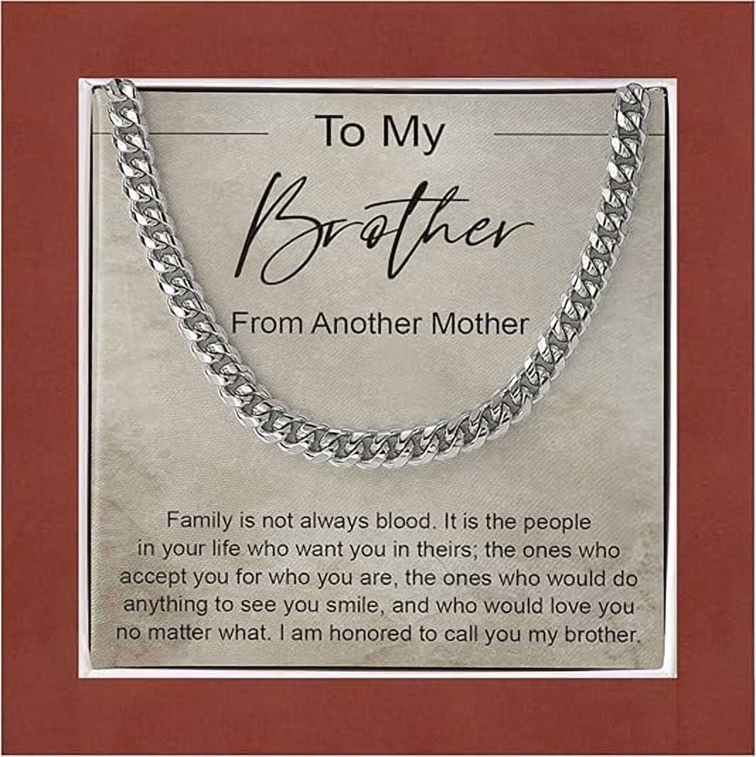 Cuban Chain Necklace for Brother from Sister, Men's Gold Silver ...