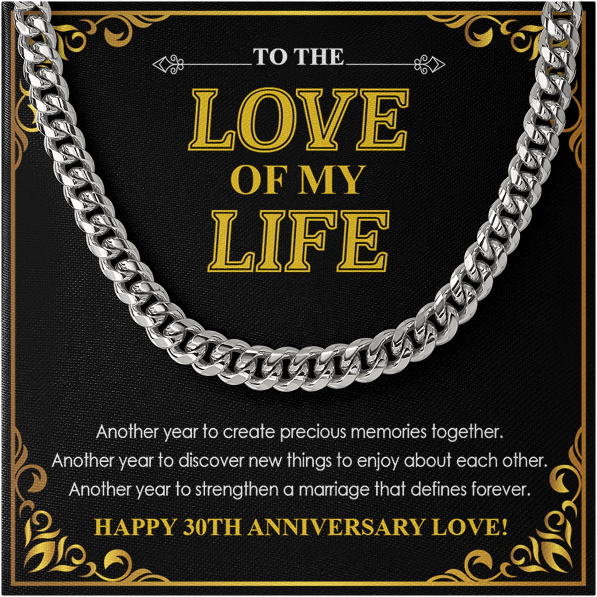 Cuban Chain Necklace for Husband or Wife – Stainless Steel Men’s ...
