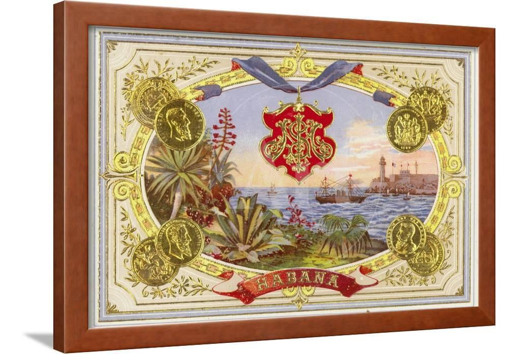 Cuban Cigar Box Label, Framed Art Print Wall Art Sold by Art.Com ...