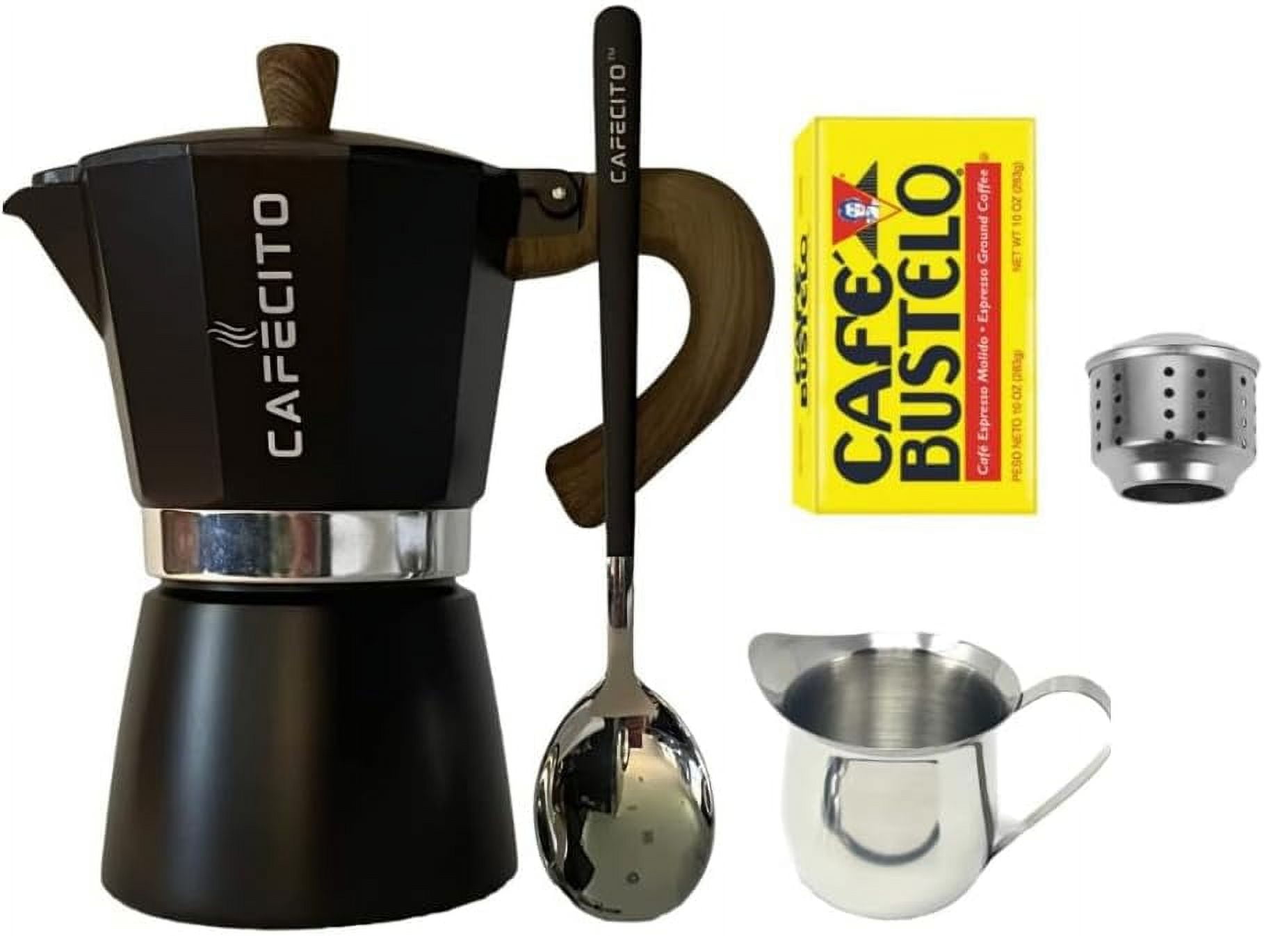 Cuban Coffee Starter Kit | Cafecito 6 Cups Moka Pot Set | Cafetera Cubana Stovetop Espresso ...