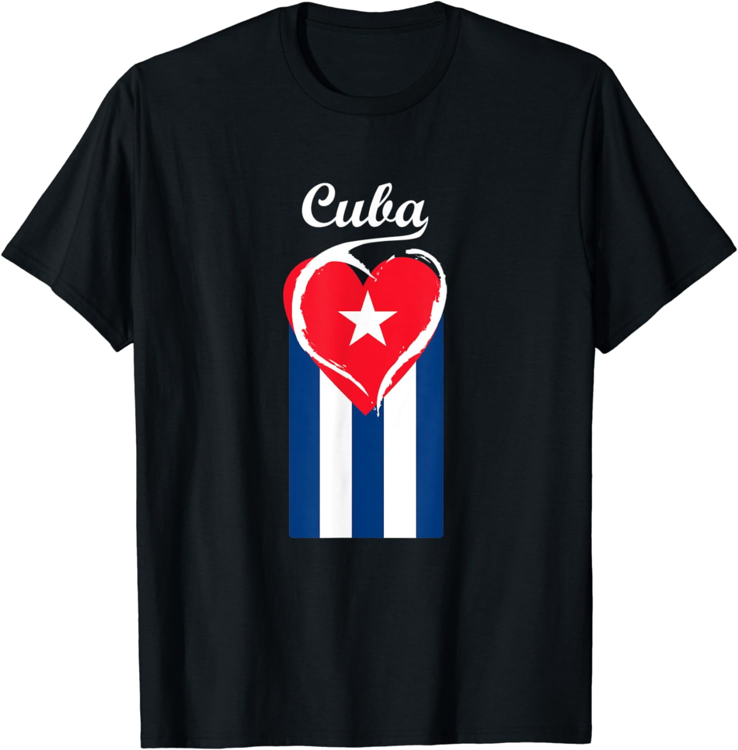 Cuban Country Pride with Cuban Flag and Heart I love Cuba T-Shirt ...