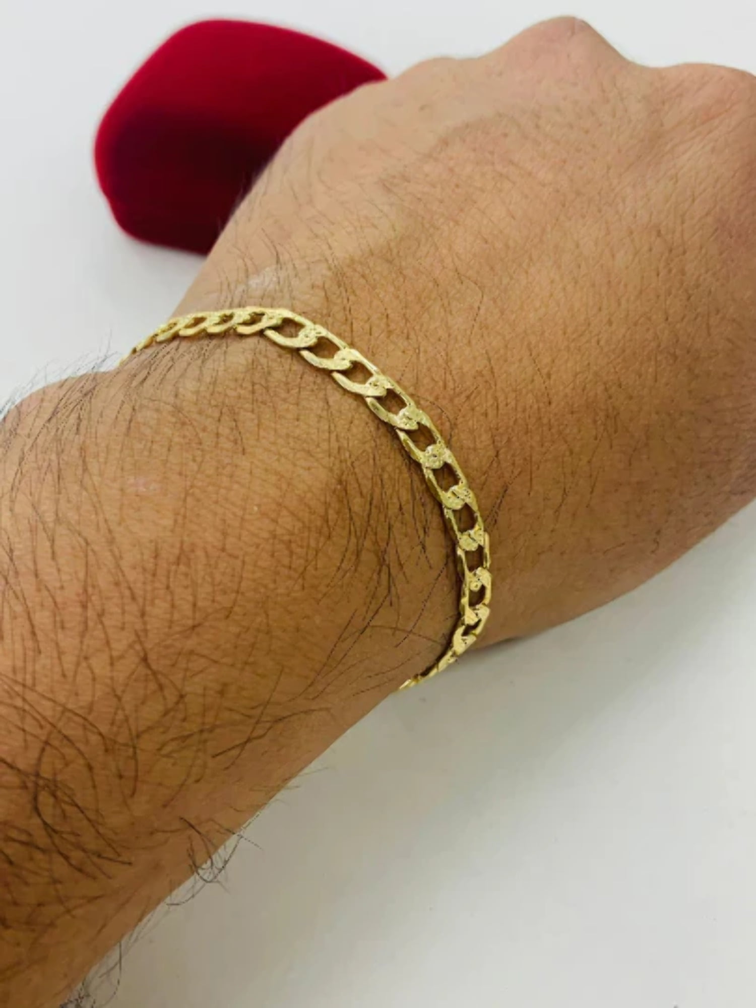 Cuban Curb Bracelet for Mens / Diamond Cut Cuban Link Bracelet 8 ...