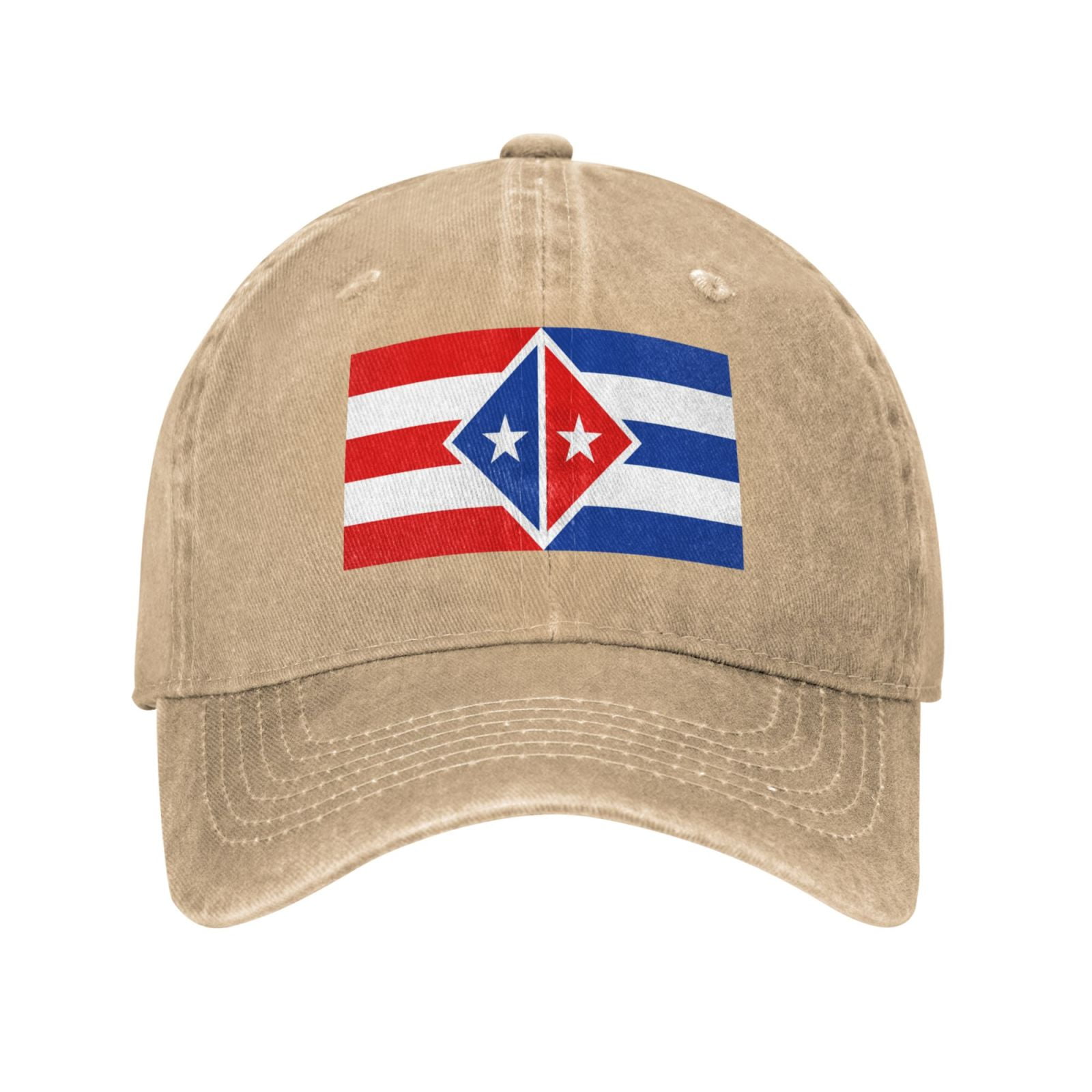 Cuban Flag And Puerto Rico Flag Unisex Adjustable Denim Baseball Cap ...