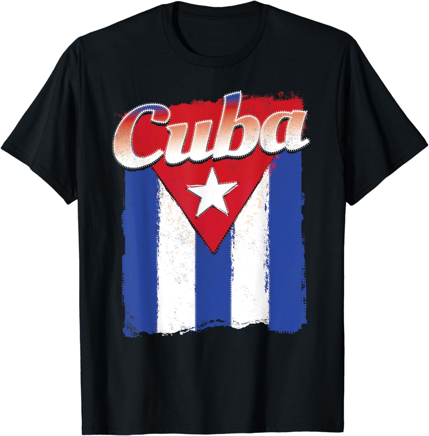 Cuban Flag Cuba Heritage Patriotic Pride Vintage Graphic T-Shirt ...