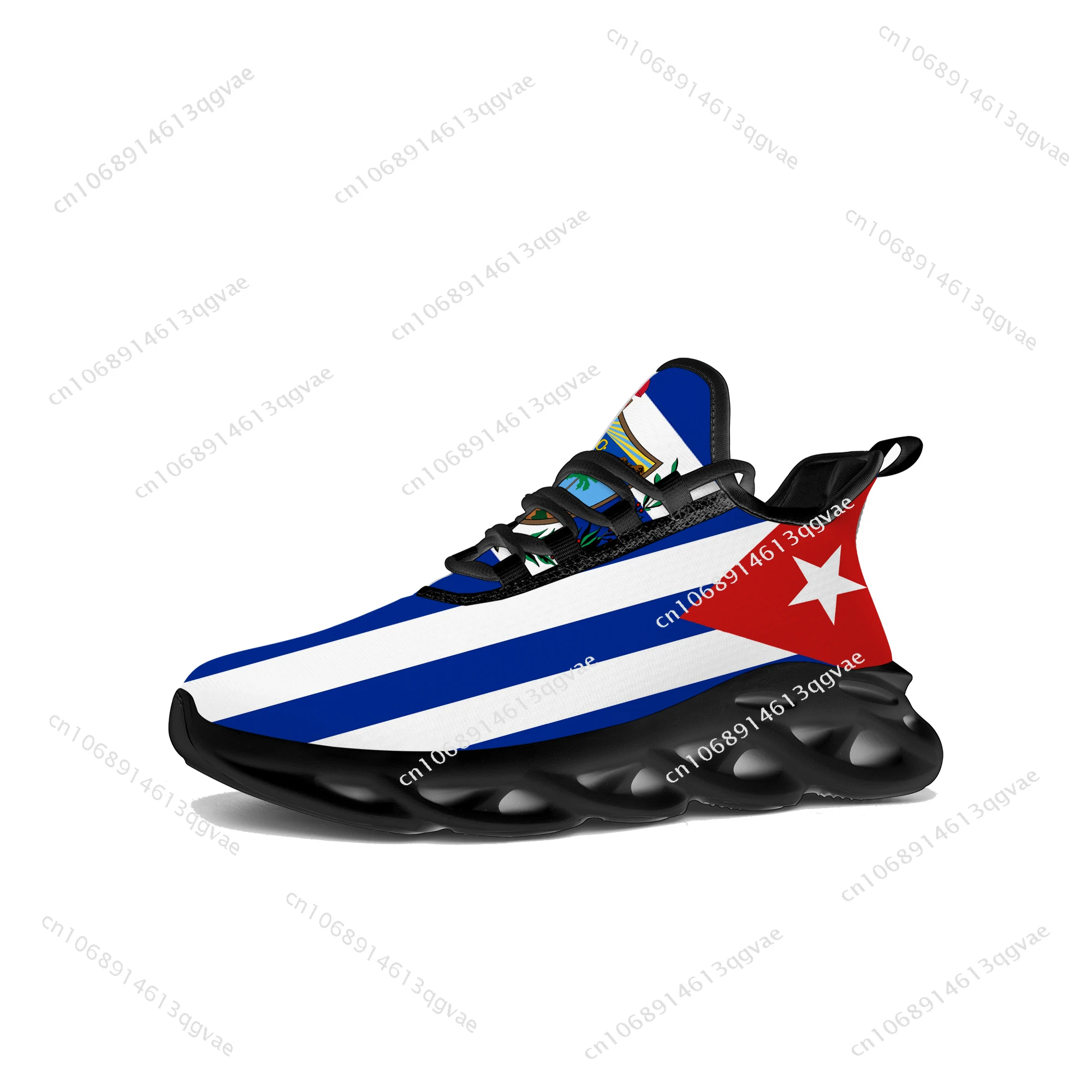 Cuban Flag Flats Sneakers Mens Womens Cuba Pop Sports Running High ...
