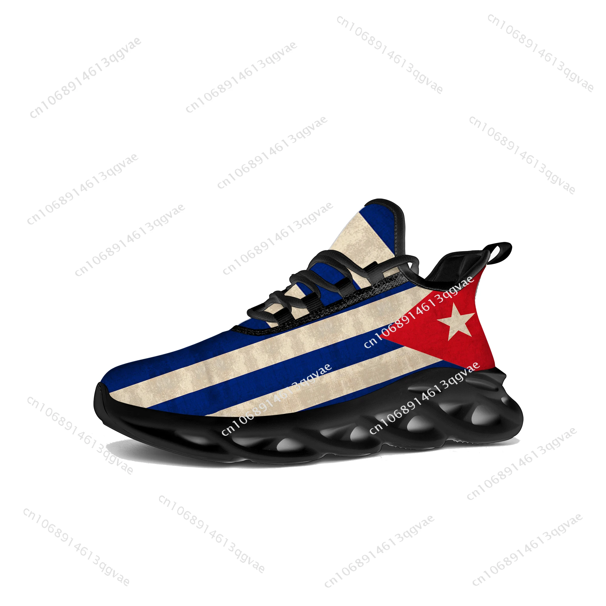 Cuban Flag Flats Sneakers Mens Womens Cuba Pop Sports Running High ...