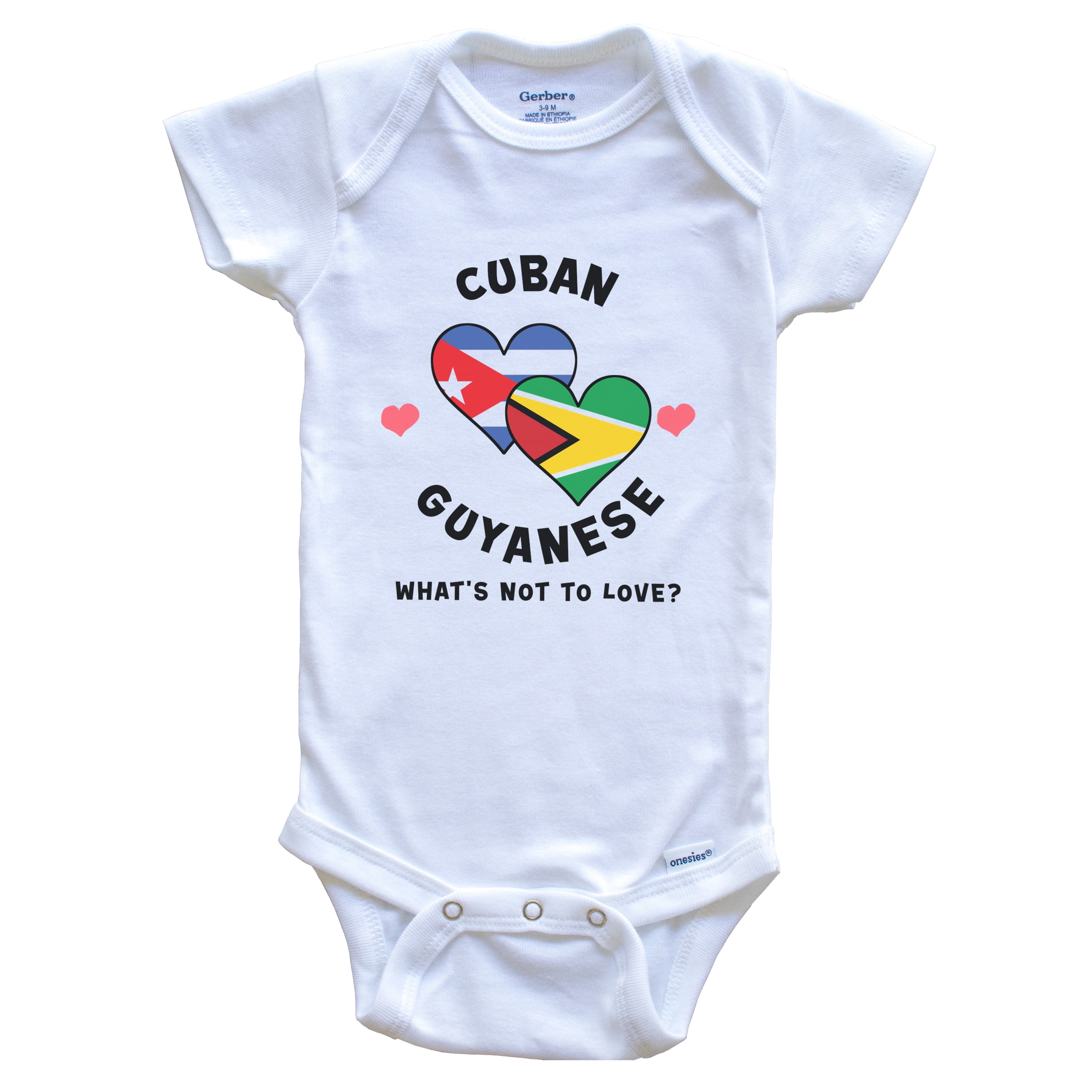 Cuban Guyanese What's Not To Love Heart Flags Baby Bodysuit - Walmart.com
