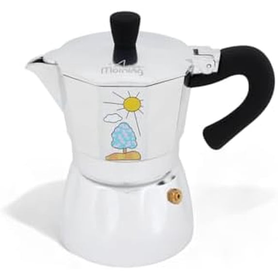 Cuban & Italian Style Stovetop Moka Pot, 6-Cup Stainless Steel Espresso ...