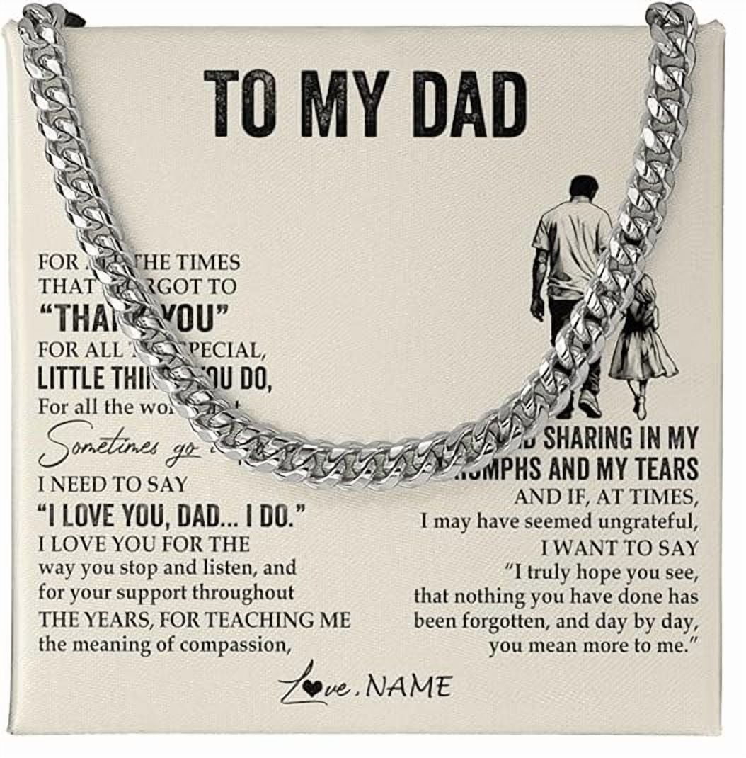 Cuban Link Chain for Daddy,Personalized To My Daddy Necklace from ...