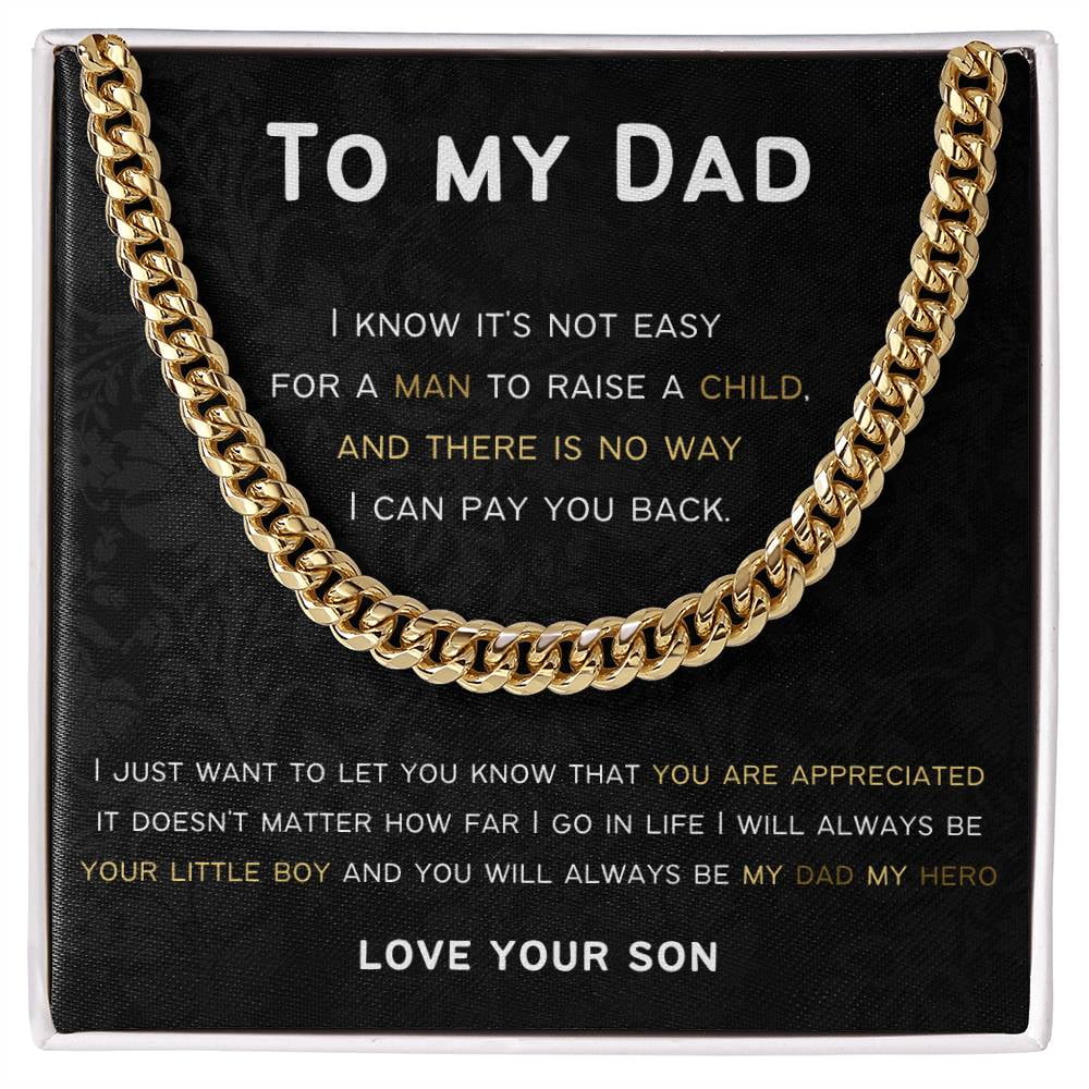 Cuban Link Chain Gift For Dad, Cuban Link Chain, Stainless Steel or ...