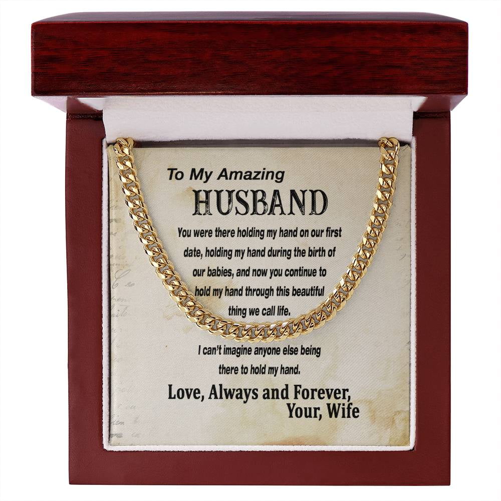 Cuban Link Chain for Husband, To My Husband Necklace from Wife, Father ...
