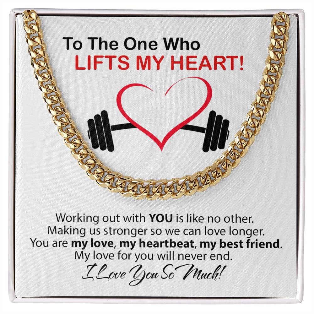 Cuban Link Chain Lifts My Heart, Cuban Link Chain - Stainless Steel ...