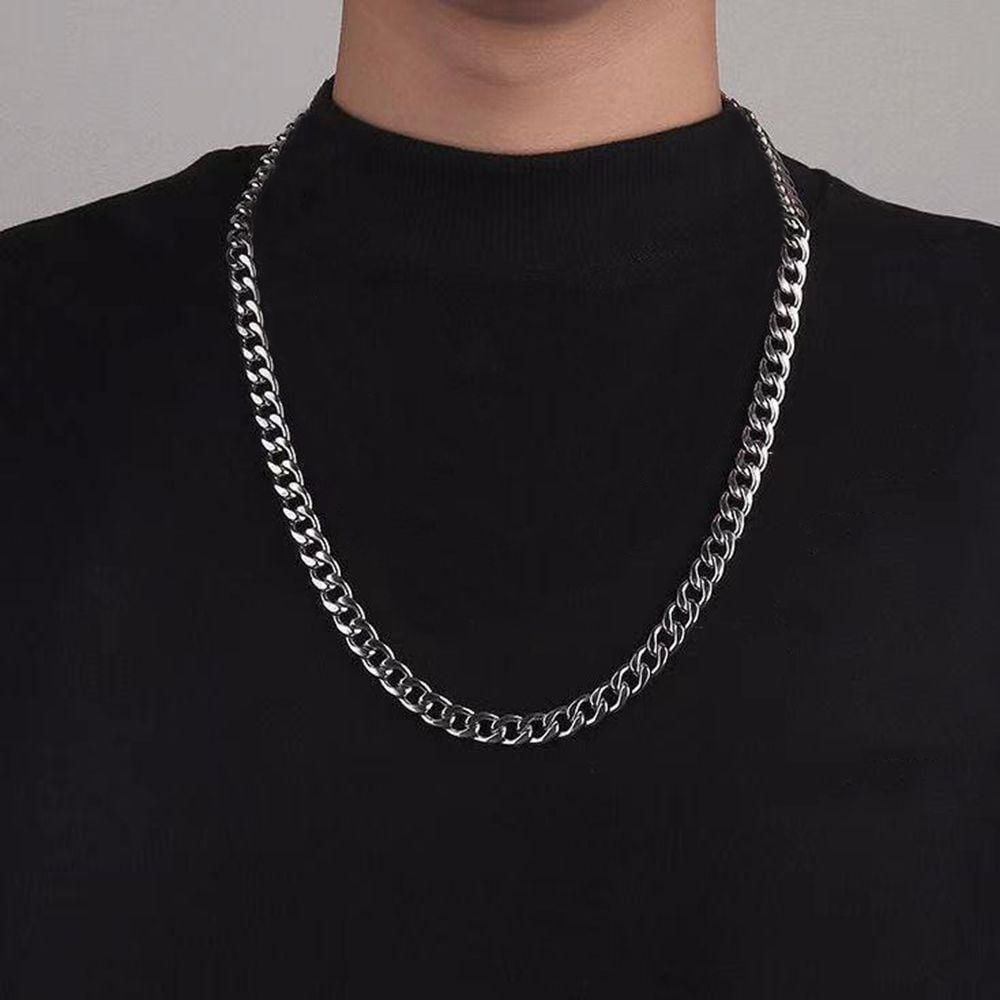 Cuban Link Chain Necklace For Men,Titanium Steel Necklace Mens Chain ...