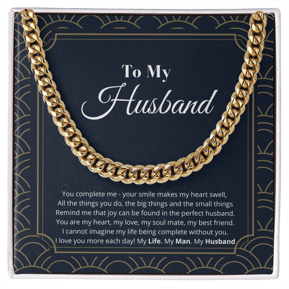 Cuban Link Chain Necklace Gift for Husband, Cuban Link Chain, Stainless ...