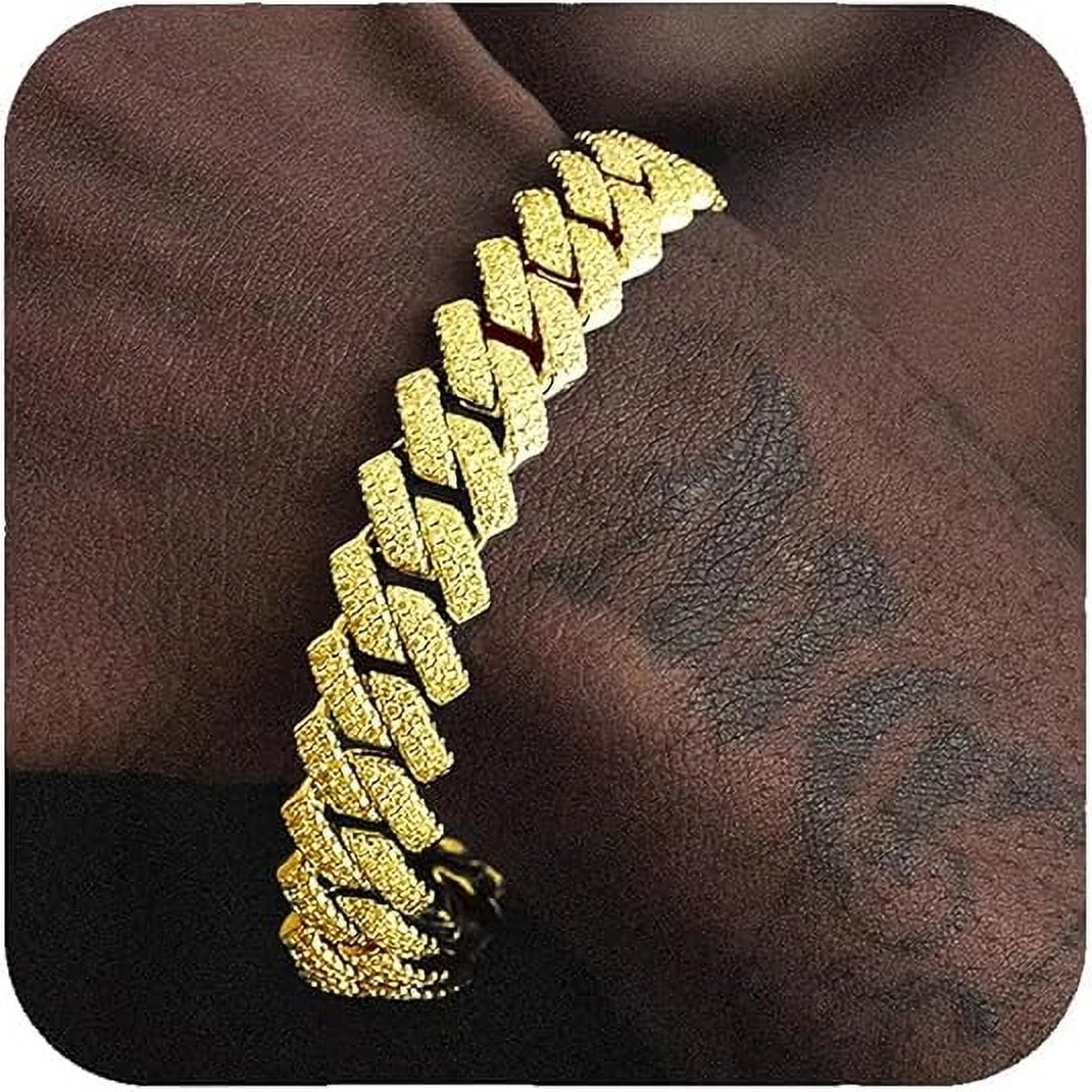 Cuban Link Chain for Men Women, Diamond Iced Out Chain, Miami Cuban ...