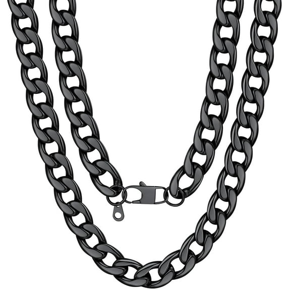 Cuban Link Chain for Men Women Stainless Steel Curb Necklace, 7/9/12/15 ...