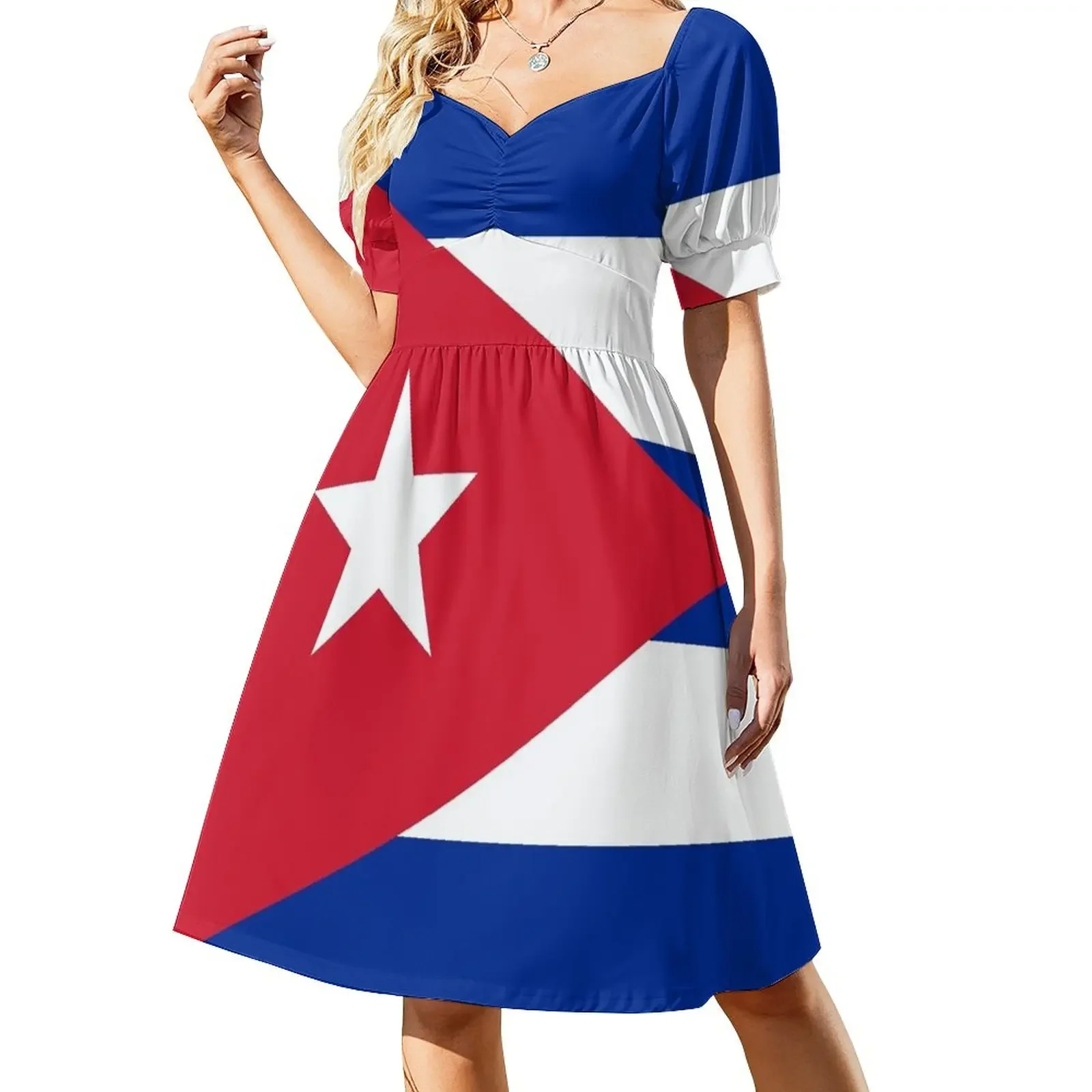 Cuban flag of Cuba Sleeveless summer dress woman02 summer dresses ...