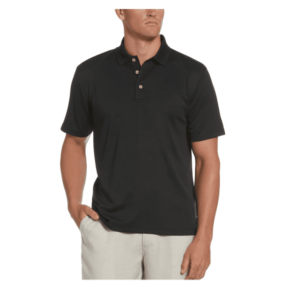 Cubavera Solid Textured Polo,Black,4X - Walmart.com