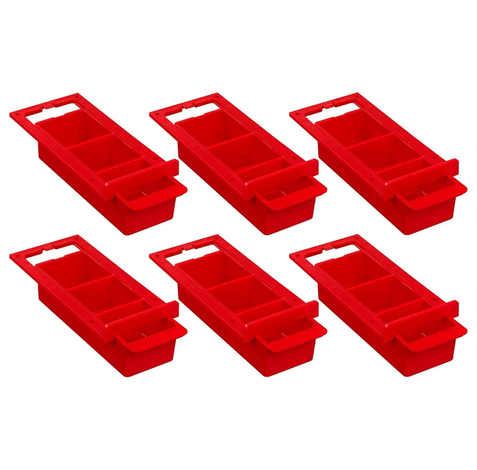 Cubby Drawers, 6 Pack, 2 x 6 x 1-7/16 Inch, Sliding Hardware Organizer ...