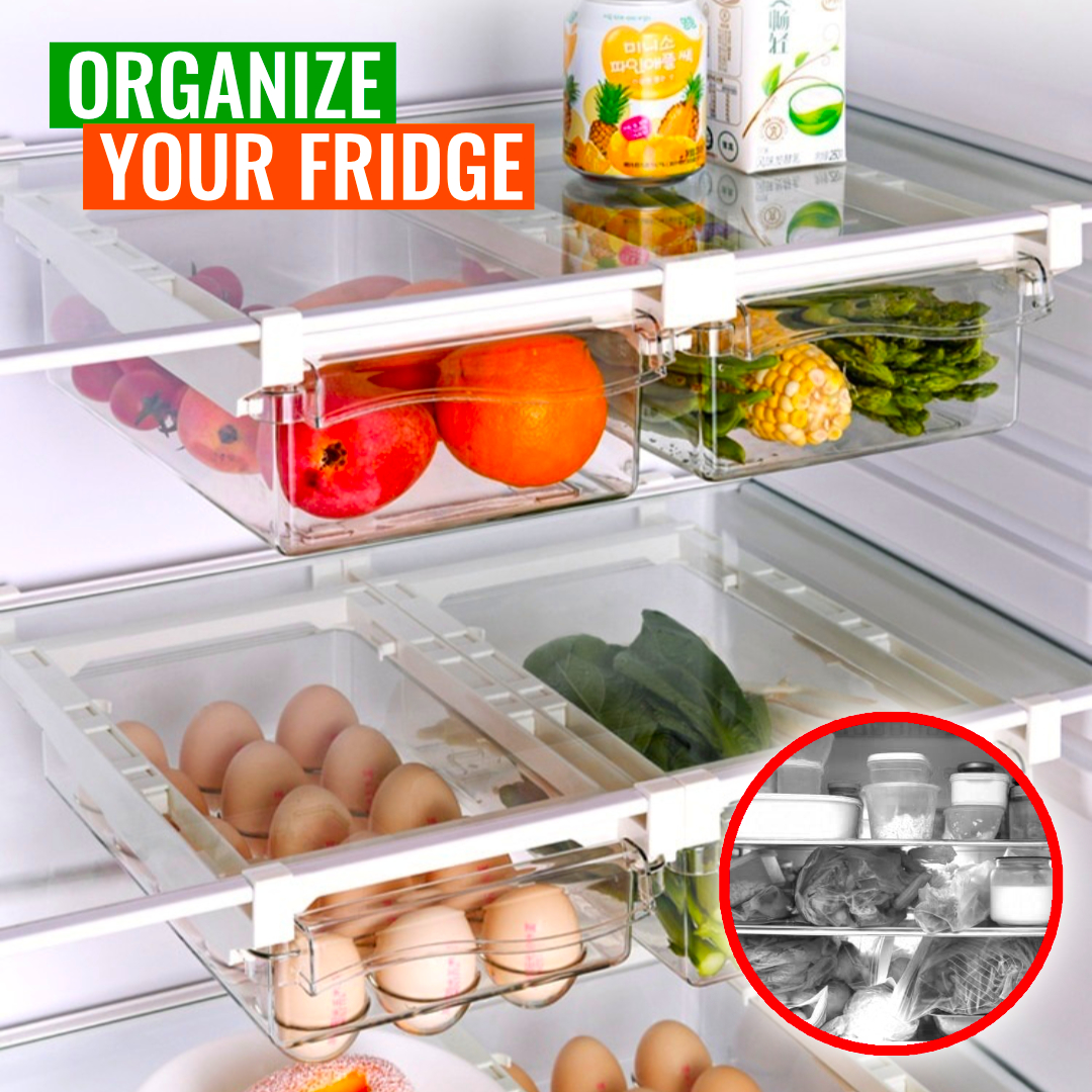 Cubby Fridge - Pull-out Fridge Drawer Organizer - Walmart.com